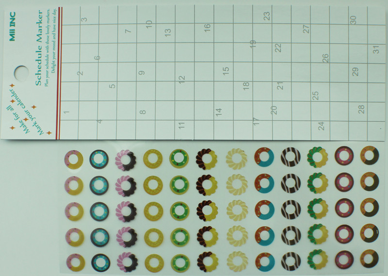 Colored Calendar Reminder Stickers , UV Resistant Appointment Reminder ...